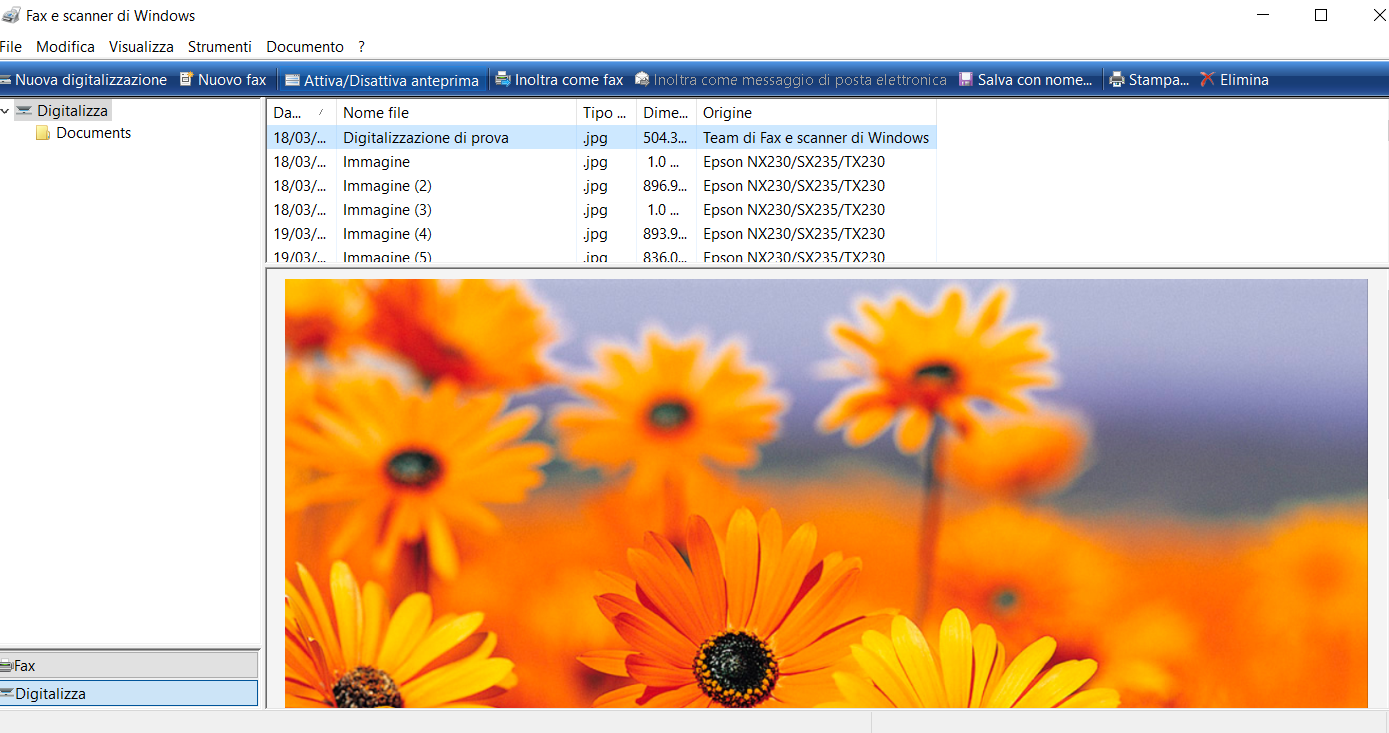 Come digitalizzare un documento su Windows 10